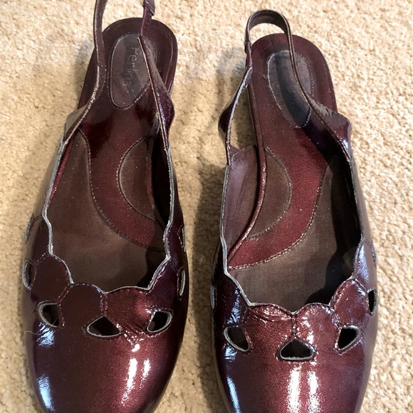 Perlina | Shoes | Perlina Slingback Patent Leather Wine Colored Flats ...